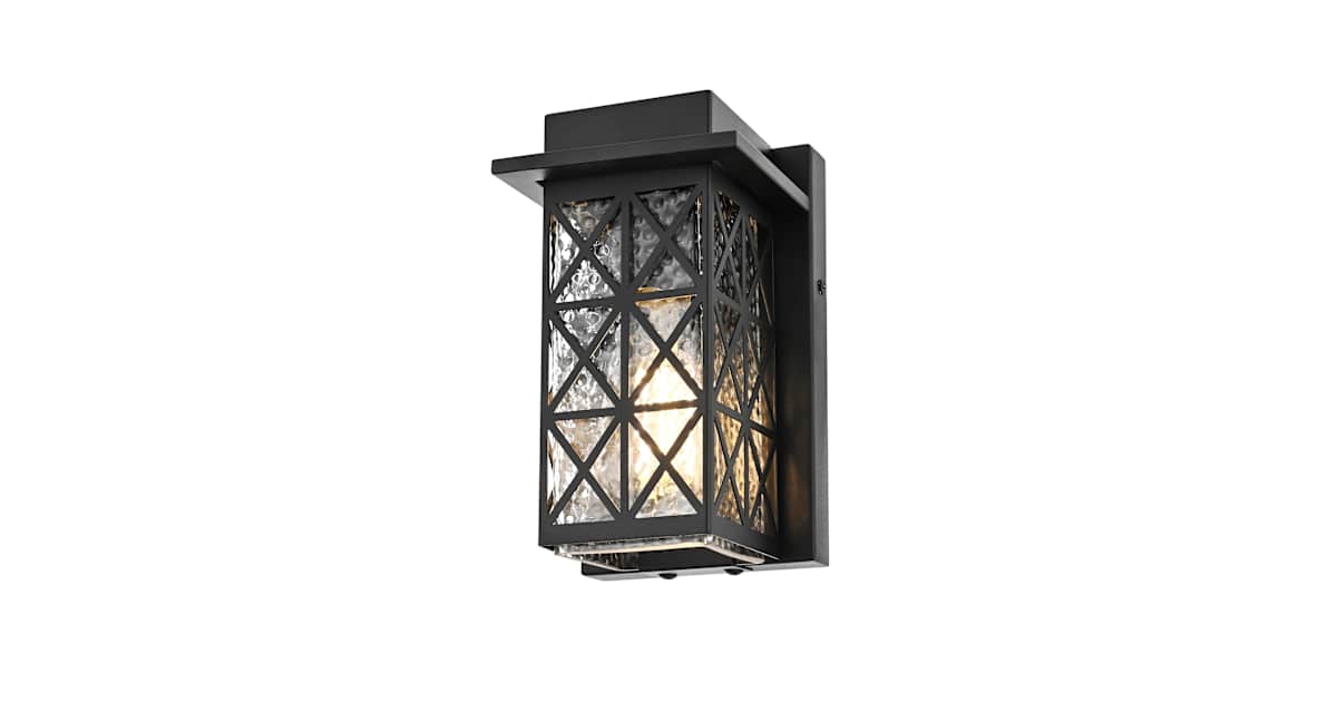 Elegant Lighting OD361W9BK Wildey 9" Tall Outdoor Wall Sconce ...