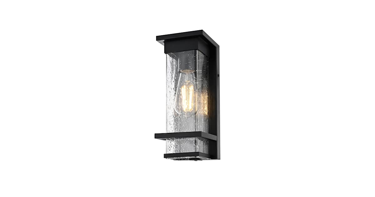 Elegant Lighting OD367W12BK Harper 12" Tall Outdoor Wall Sconce ...