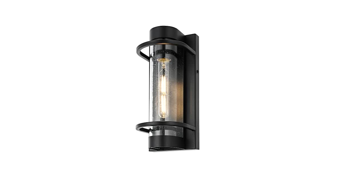 Elegant Lighting OD368W13BK Parrish 13" Tall Outdoor Wall Sconce ...
