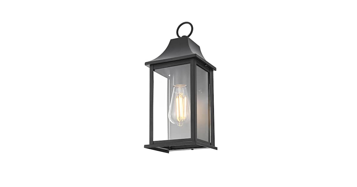 Elegant Lighting OD503W15BK Shepard 15" Tall Outdoor Wall Sconce ...
