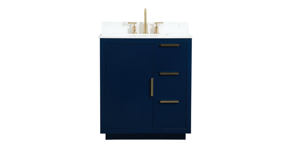 Elegant Lighting VF19430BL-BS Blake 30" Free Standing Single Basin ...