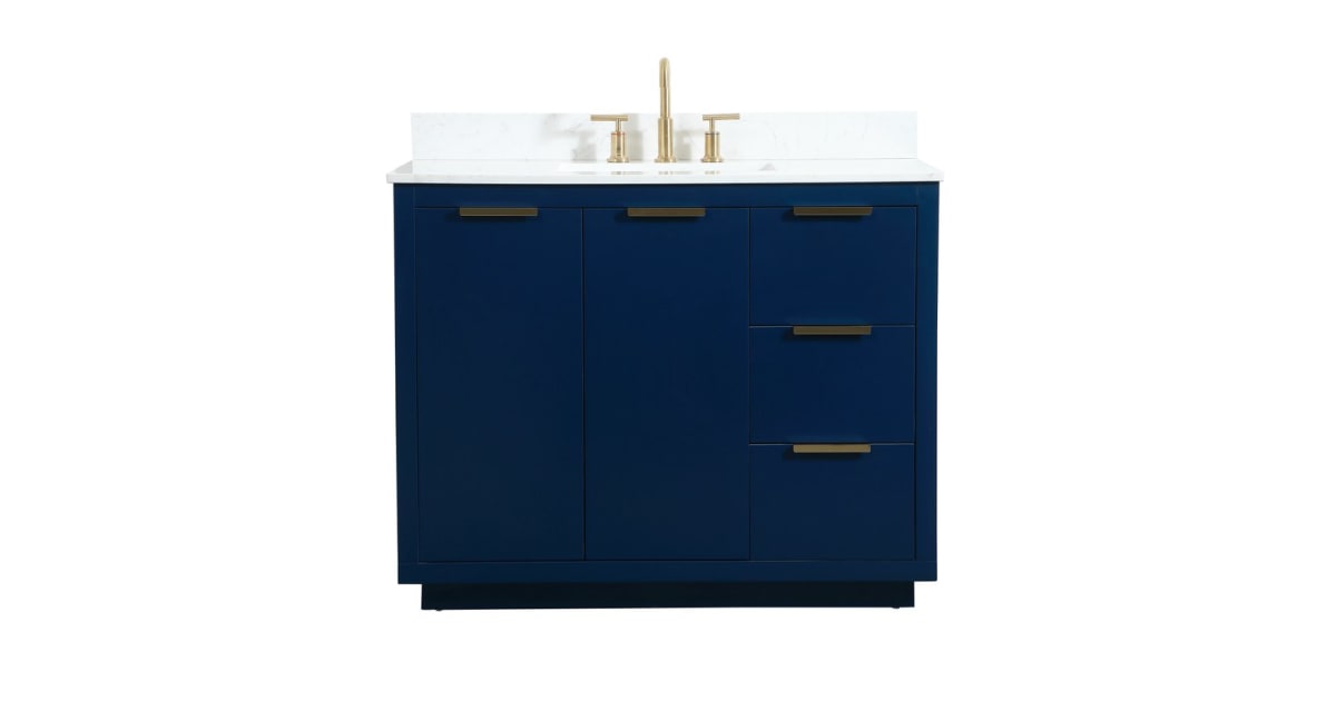 Elegant Lighting VF19442BL-BS Blake 42" Free Standing Single Basin ...
