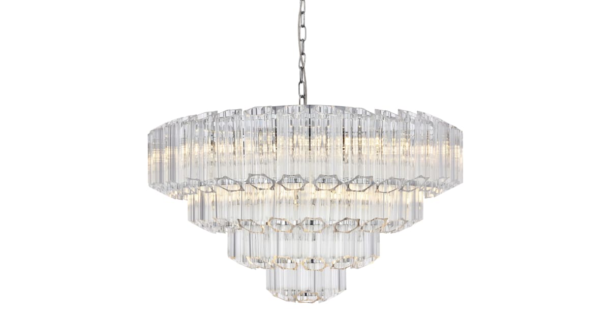 Elegant Lighting 1706D26C Riviera 9 Light 26" Wide Chandelier | Build.com