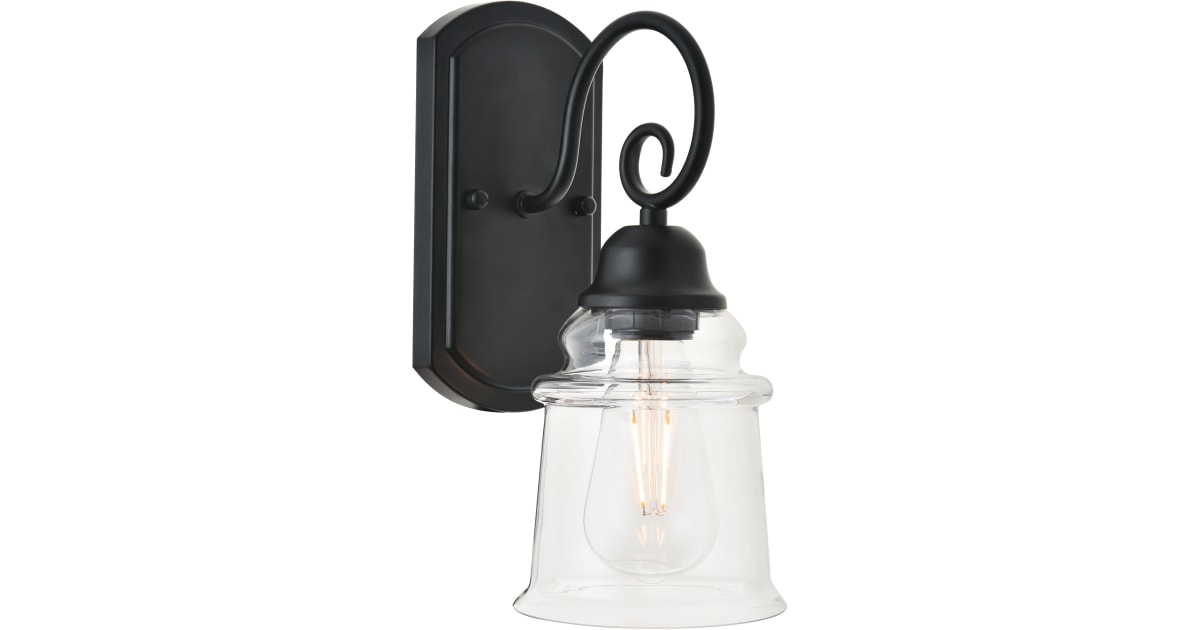 Elegant Lighting LD4007W5BK spire Single Light 12" Tall Wall Sconce ...