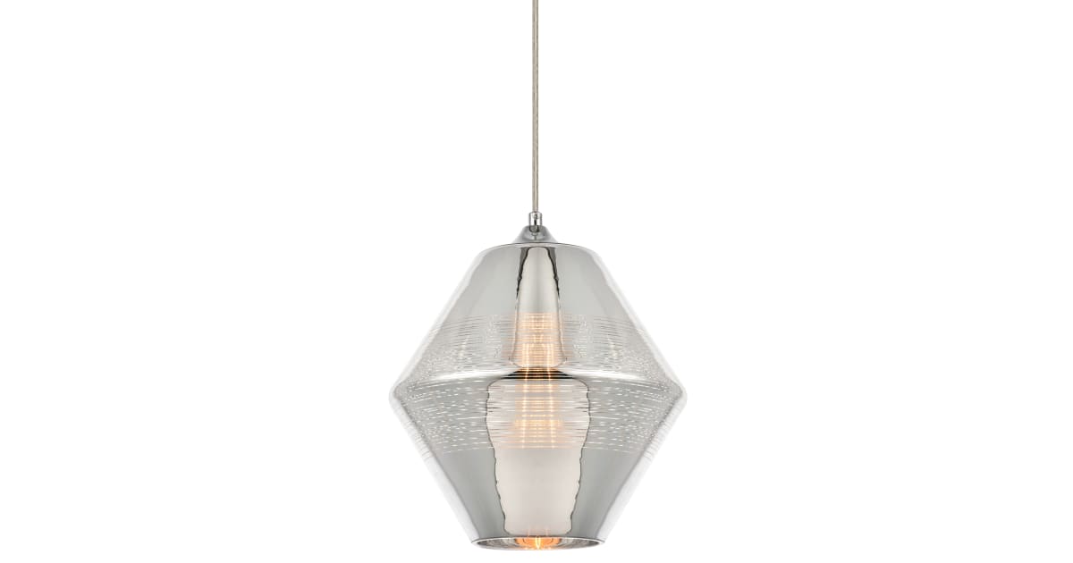 Elegant Lighting LDPD2014 Reflection Single Light 9" Wide Mini Pendant ...