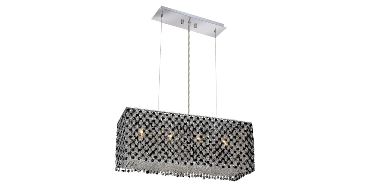 Elegant Lighting 1291D26C-JT/RC Moda 4-Light Crystal Chandelier ...