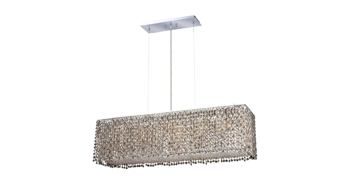 Elegant Lighting 1291D32C-GT/RC Moda 6-Light Crystal Chandelier ...