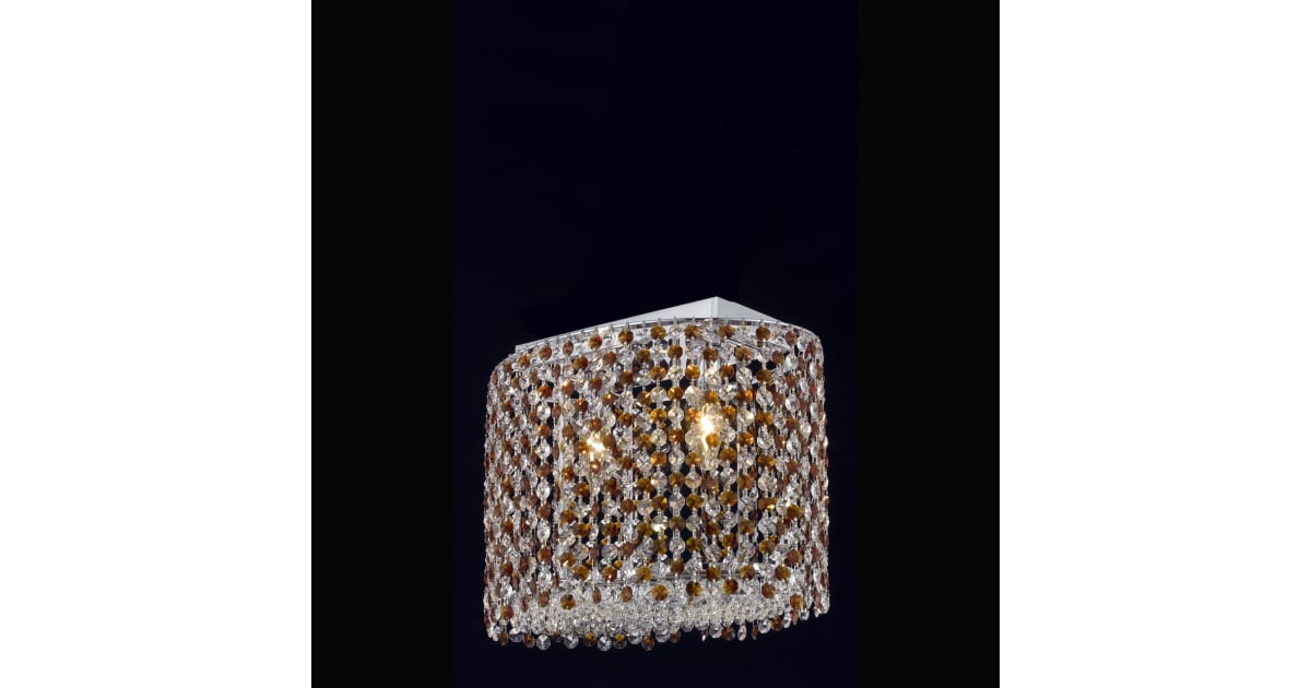 Elegant Lighting 1292D14C-TO/RC Moda 2-Light Crystal Wall Sconce ...