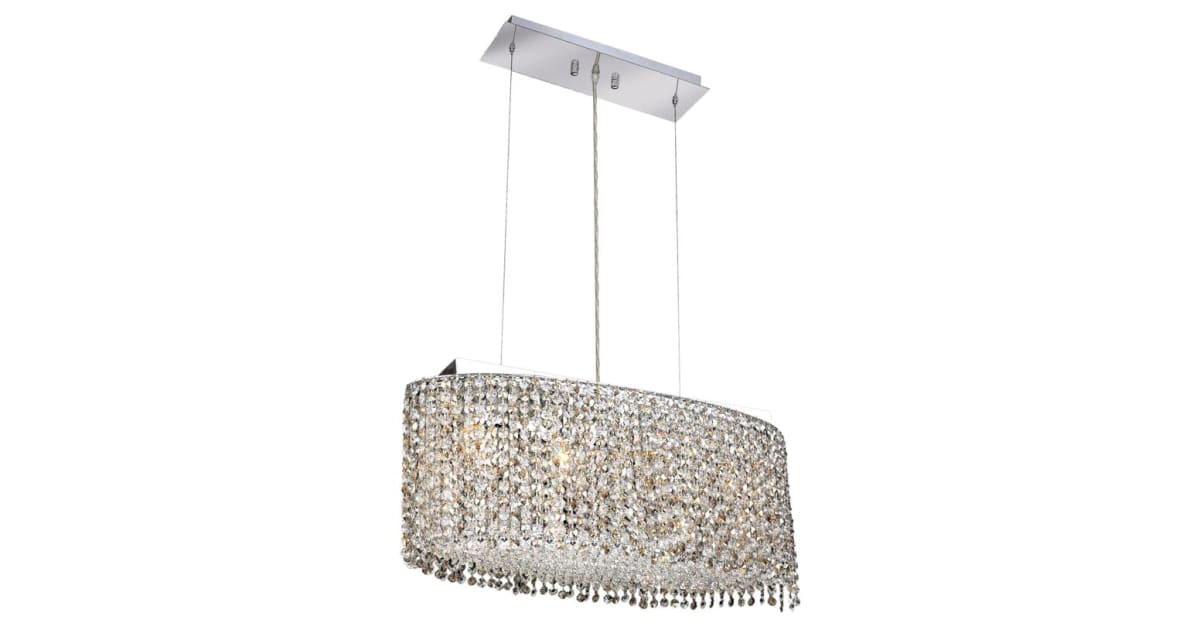 Elegant Lighting 1292D26C-GT/RC Moda 4-Light Crystal Chandelier ...