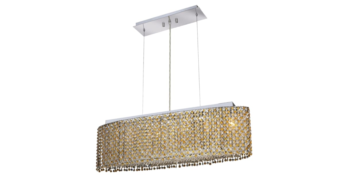Elegant Lighting 1292D32C-LT/RC Moda 6-Light Crystal Chandelier ...