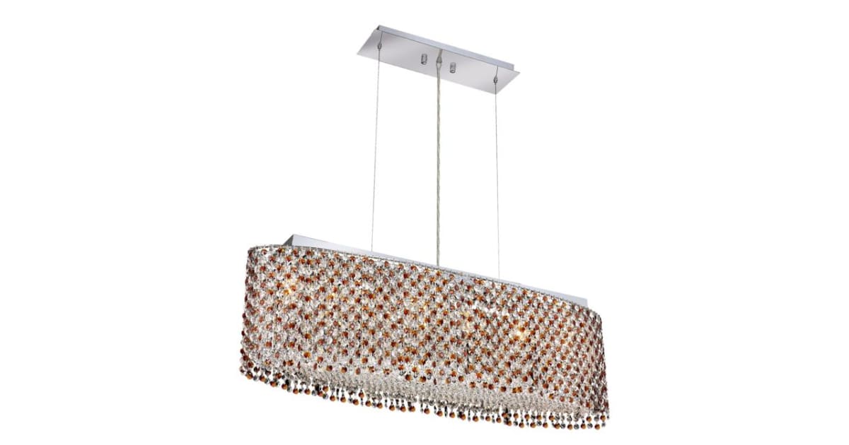 Elegant Lighting 1292D38C-TO/RC Moda 6-Light Crystal Chandelier ...