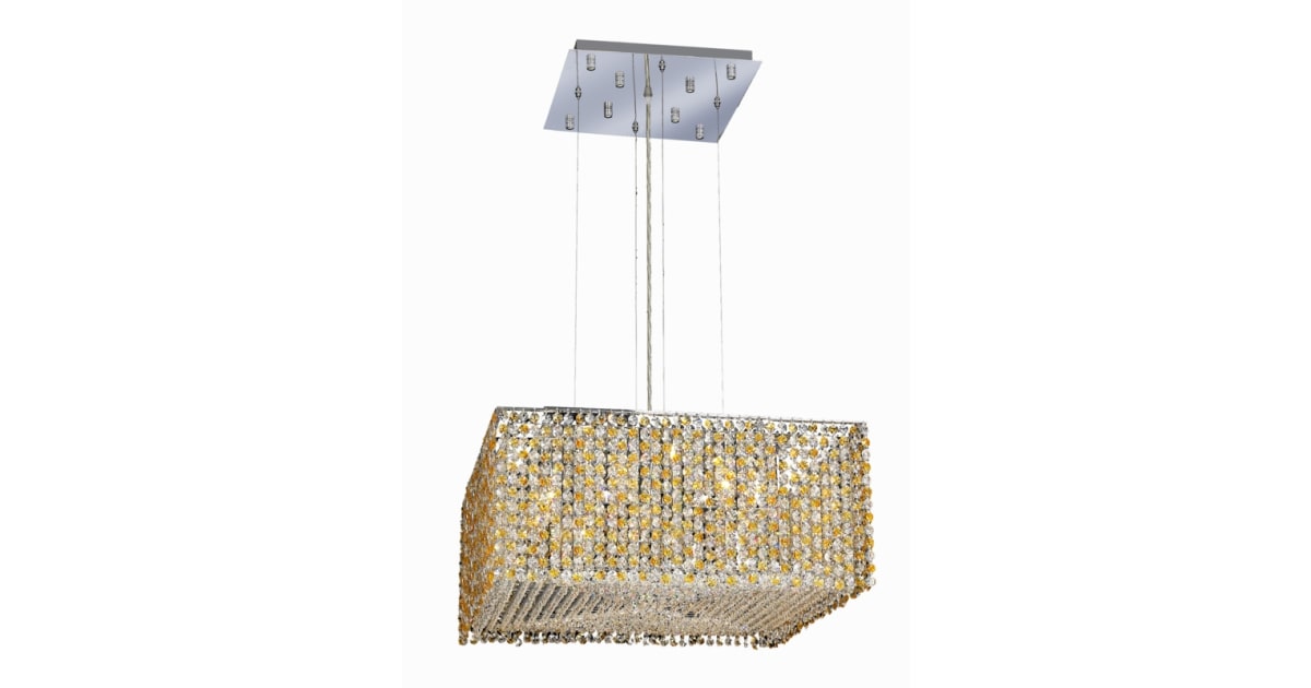 Elegant Lighting 1294D22C-LT/RC Moda 9 Light 22" Wide Crystal ...