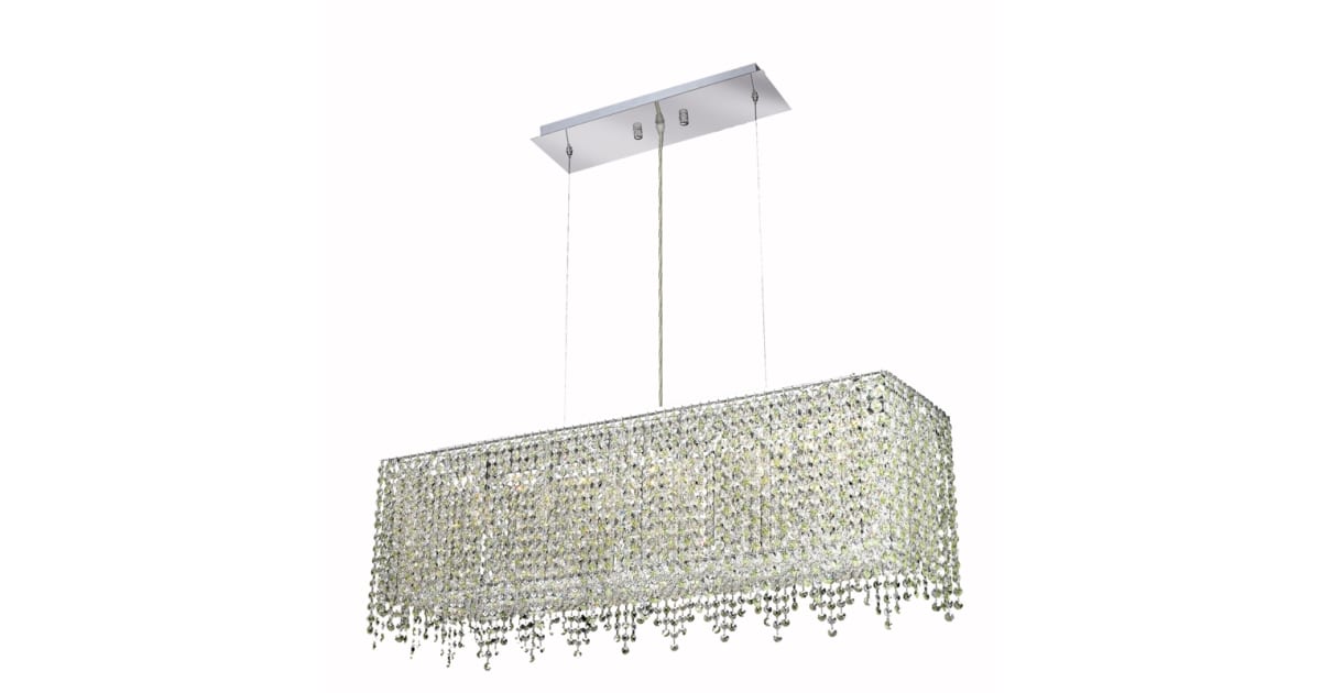 Elegant Lighting 1391D32C-LP/RC Moda 6-Light Crystal Chandelier ...