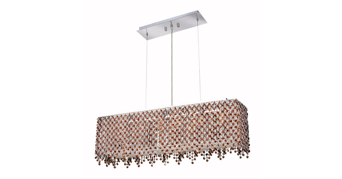 Elegant Lighting 1391D32C-TO/RC Moda 6-Light Crystal Chandelier ...