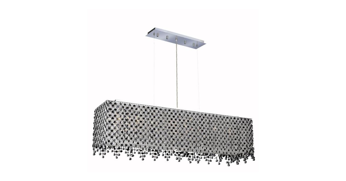 Elegant Lighting 1391D46C-JT/RC Moda 8 Light 46" Wide Crystal Linear ...