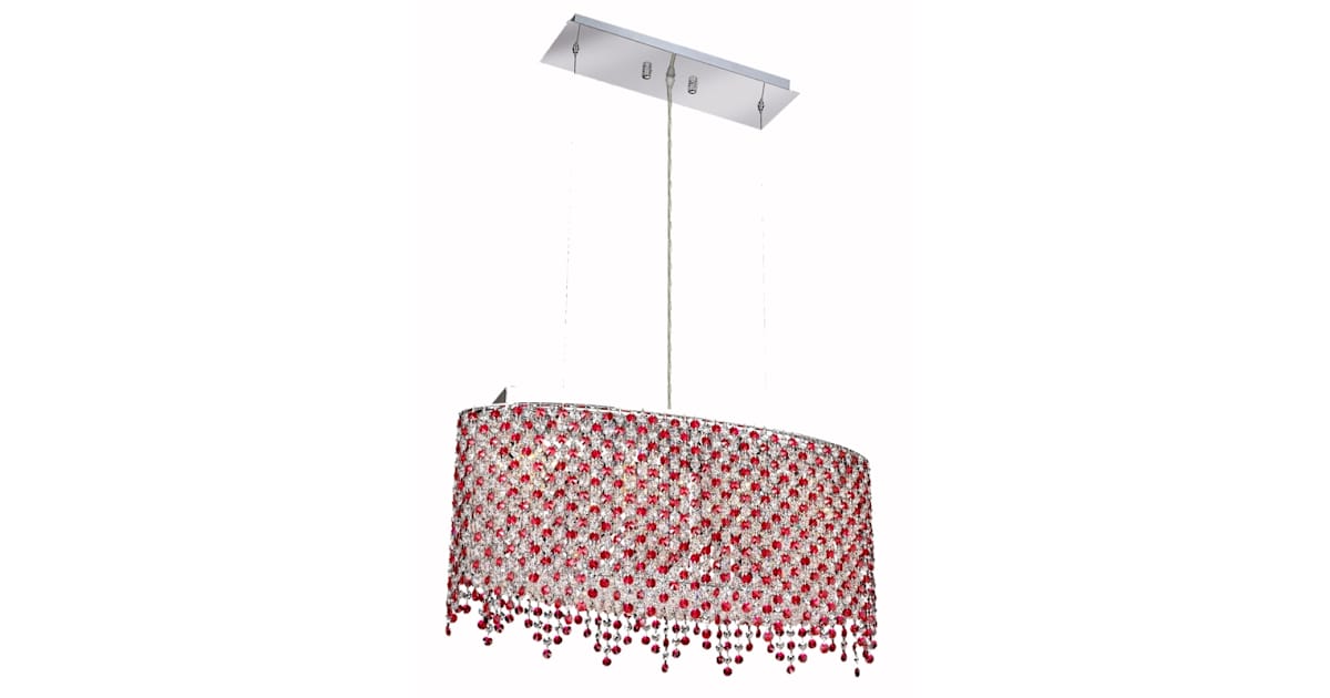 Elegant Lighting 1392D26C-BO/RC Moda 4-Light Crystal Chandelier ...