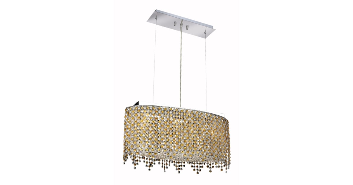 Elegant Lighting 1392D26C-LT/RC Moda 4-Light Crystal Chandelier ...