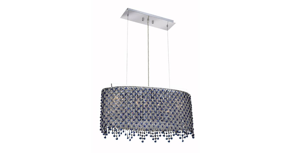 Elegant Lighting 1392D26C-SA/RC Moda 4-Light Crystal Chandelier ...