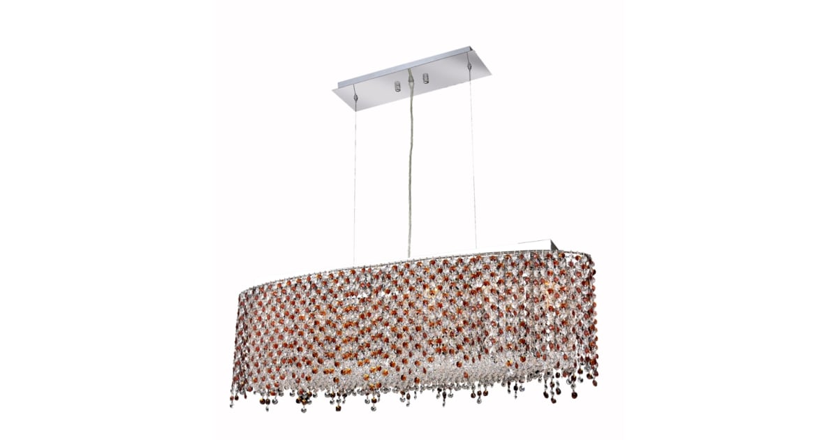 Elegant Lighting 1392D32C-TO/RC Moda 6-Light Crystal Chandelier ...