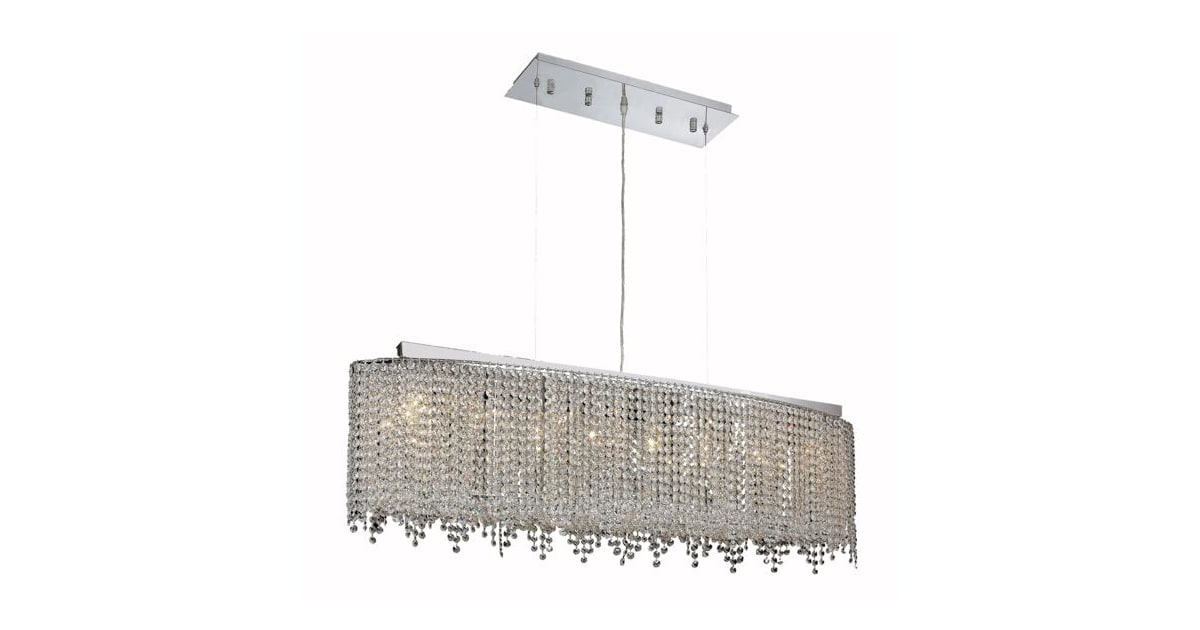 Elegant Lighting 1392D46C-CL/EC Moda 8-Light Crystal Chandelier ...
