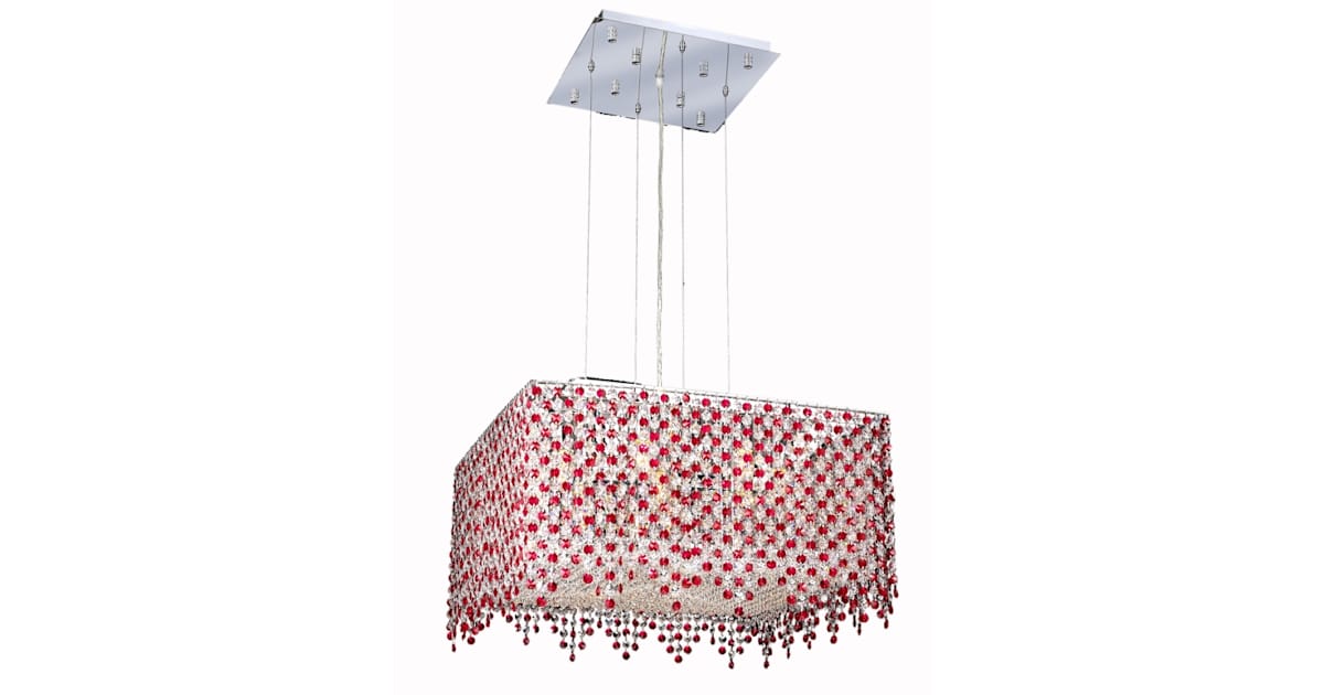 Elegant Lighting 1394D22C-BO/RC Moda 9 Light 22" Wide Crystal ...