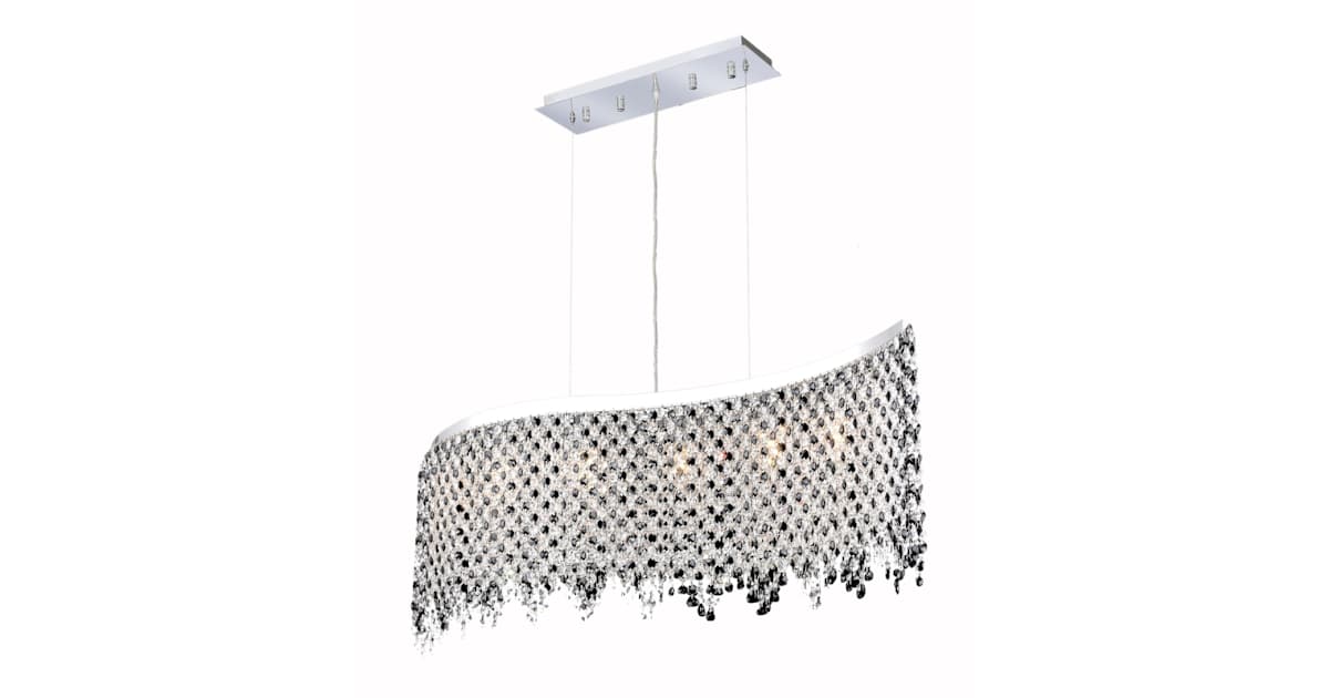 Elegant Lighting 1396D32C-JT/RC Moda 5-Light Crystal Chandelier ...