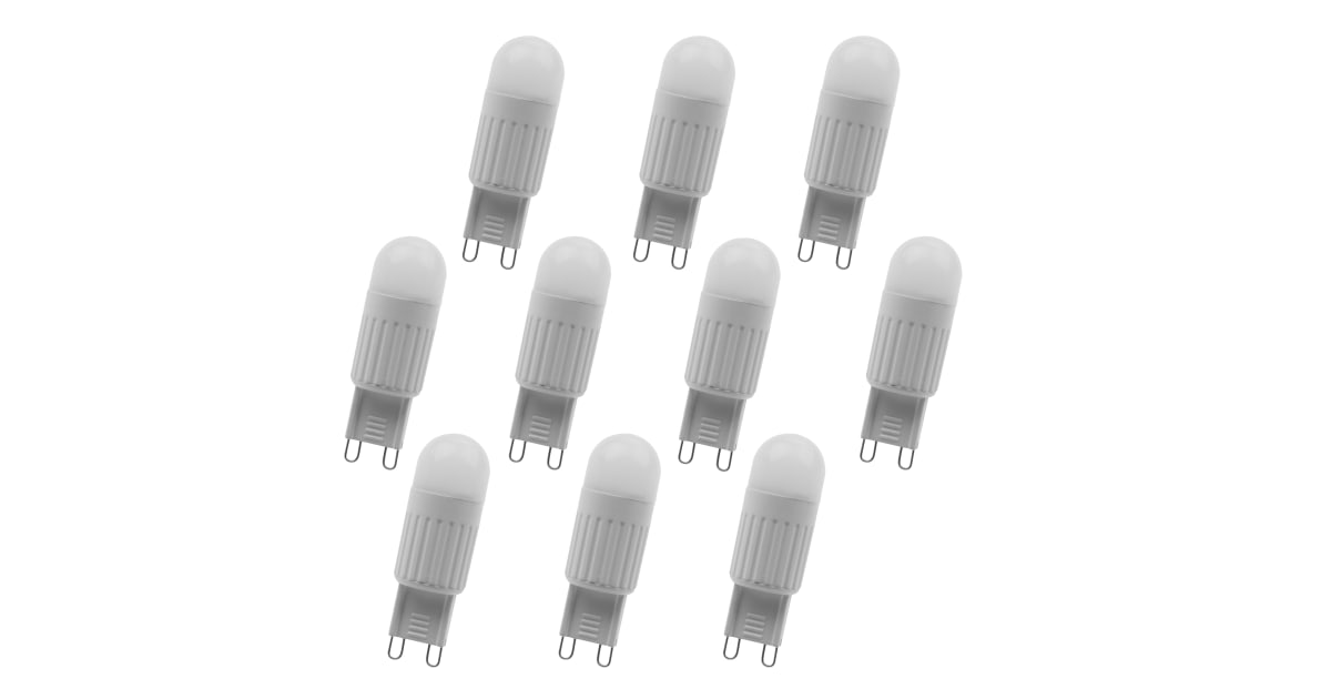 Elegant Lighting G9LED101-10PK 3 Watt Frosted Dimmable G9 Base LED ...