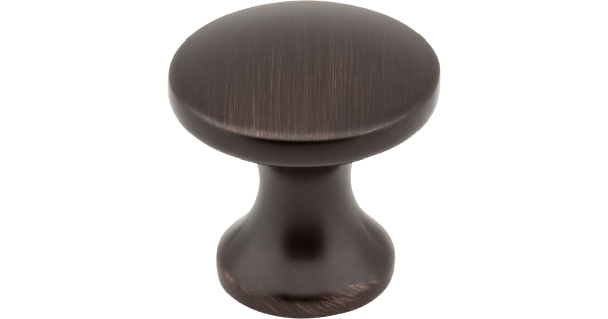Elements 3915-DBAC Geneva 1" Round Flat Contemporary Mushroom Cabinet ...