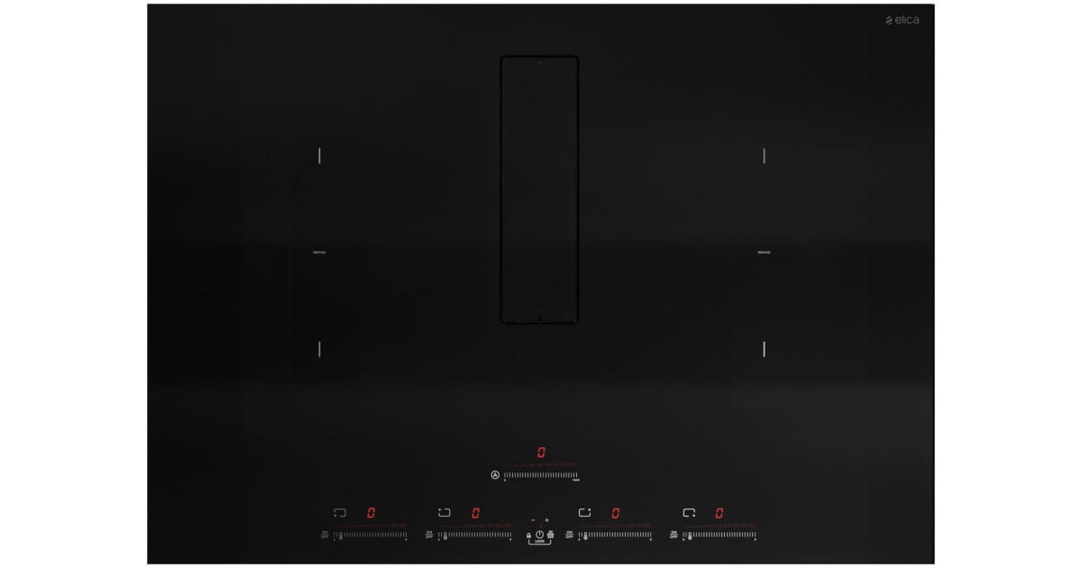 Elica ENF430BL Nikola Tesla Flux Series 30 Inch Wide 4 Burner Induction ...