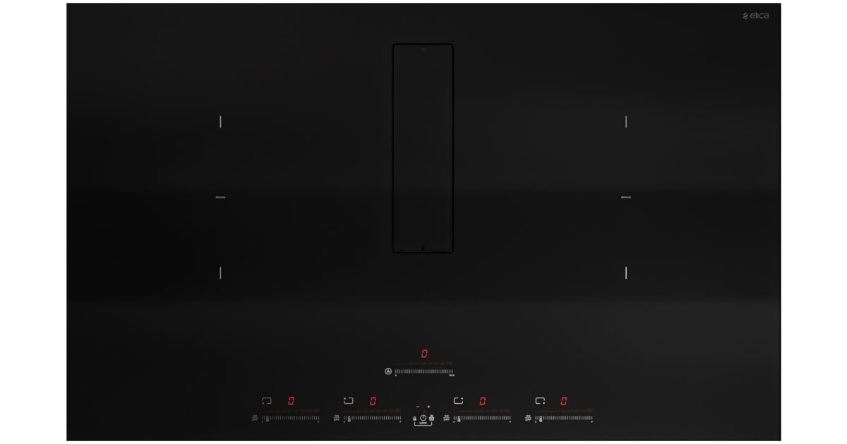 Elica ENF436BL Nikola Tesla Flux Series 36 Inch Wide 4 Burner Induction ...