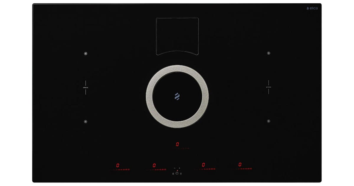 Elica ENS436BL Nikola Tesla Switch Series 36 Inch Wide 4 Burner ...