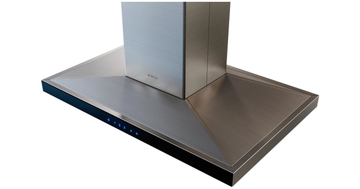 Elica ESL642S3 Salice 600 CFM 42 Inch Wide Island Range Hood with Dim ...