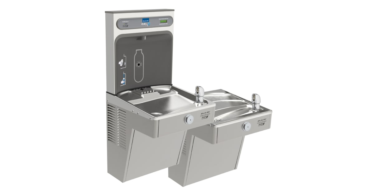 Elkay LVRCGRNTL8WSK EZH2O Filtered Wall Mounted Bottle Filling Station ...