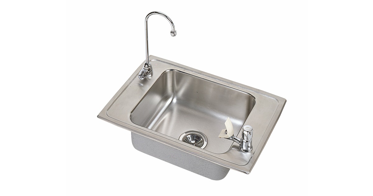 Elkay PSDKR2517C Pacemaker Stainless Steel 25" x 17" Top Mount Single ...