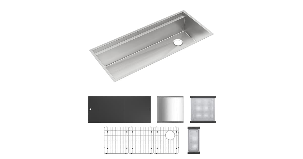 Elkay CS45BPK Circuit Chef 45-1/2" Undermount Single Basin Stainless ...