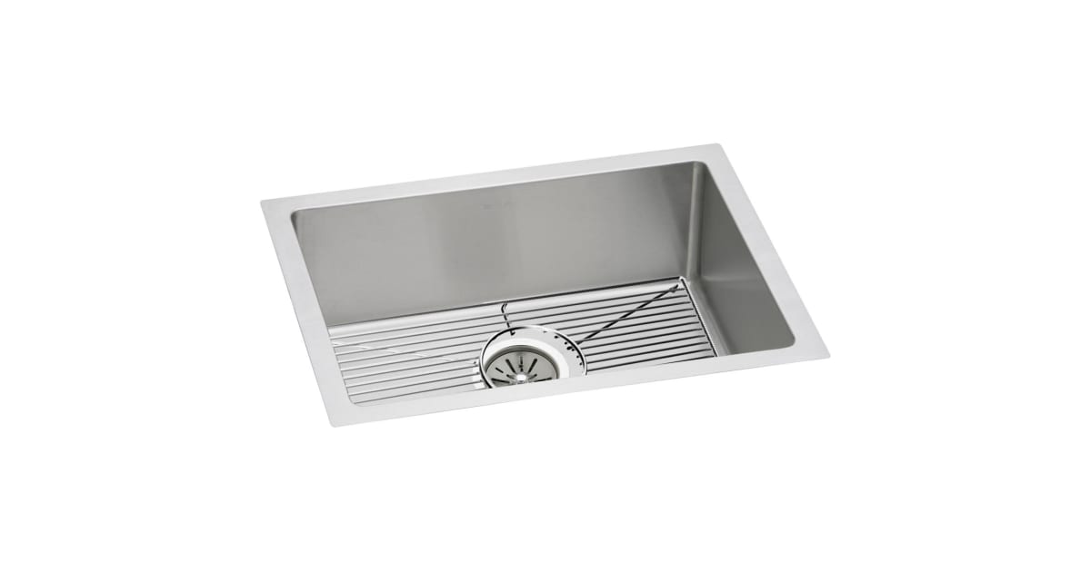 Elkay EFRU2115DBG Crosstown 23-1/2" Single Basin 16-Gauge Stainless ...