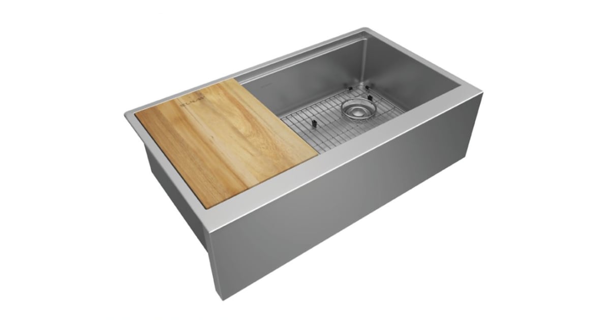 Elkay EFRUFF33179RW Crosstown 16 Gauge Workstation 34-7/8" x 20-1/4" x ...