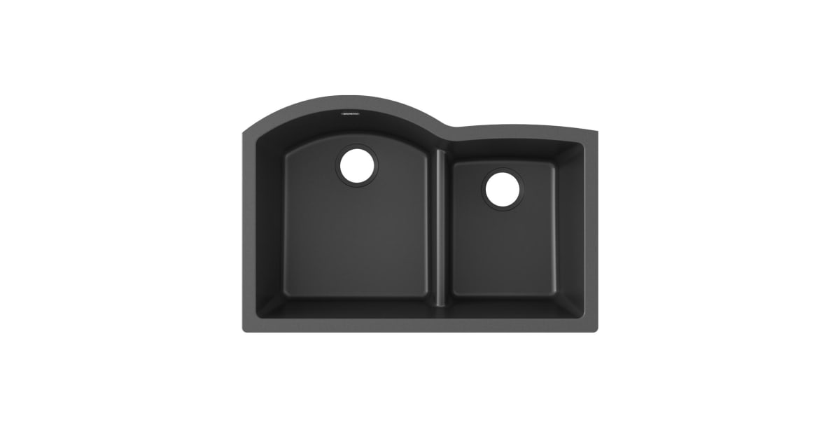 Elkay ELGHU3322RBK0 Quartz Classic 33" Undermount Double Basin Quartz ...