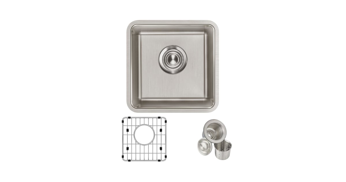 Elkay ELUH1212TDBG Lustertone Iconix 14-1/2" Undermount Single Basin ...