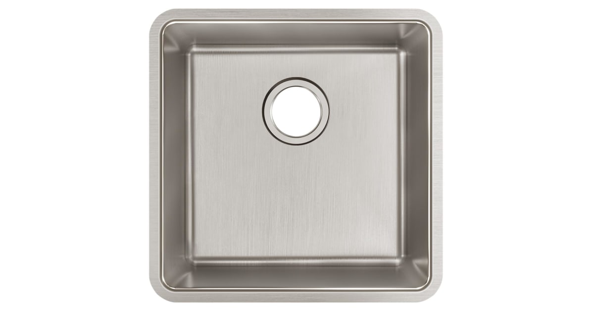 Elkay ELUH1616T Lustertone Iconix 18-1/2" Undermount Single Basin ...