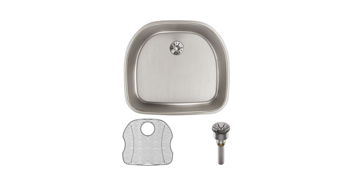 Elkay ELUHH2118TPDBG Lustertone Iconix 23-5/8" Undermount Single Basin ...