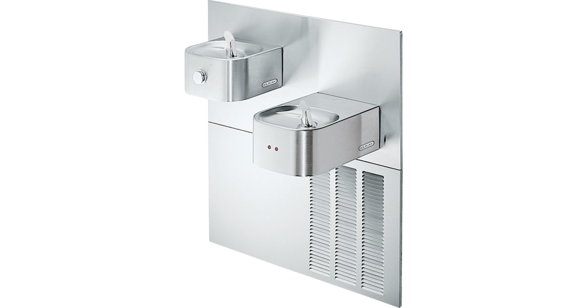 Elkay ERO28K Soft Sides 38-1/2" Wall Mounted Bi-Level Drinking Station ...