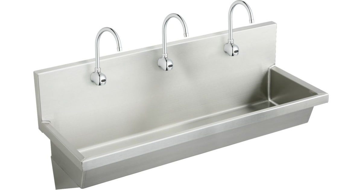Elkay EWMA7220SACTMC 72" Single Basin Wall Mounted Stainless Steel ...