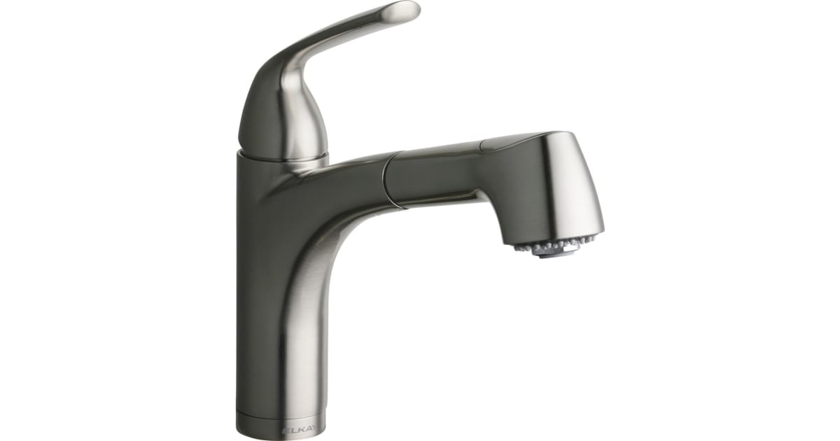 Elkay LKGT1042NK Gourmet 1.75 GPM Single Hole Pull Out Bar Faucet ...