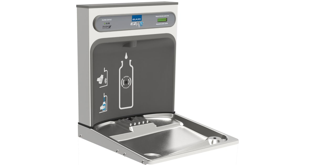 Elkay LMABFWS-RF EZH20 17-7/8" Wall Mounted Retrofit Single Station Hands Free Bottle Filler ...