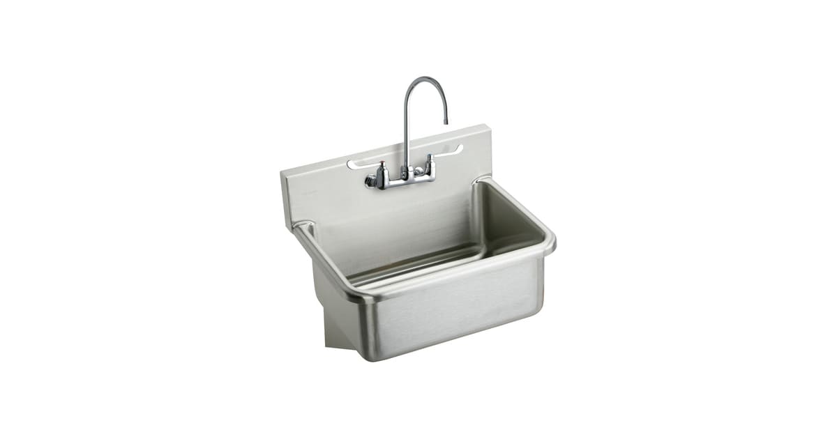 Elkay EWS3120W6C 31" Wall Mount 14 Gauge Stainless Steel Scrub Sink ...