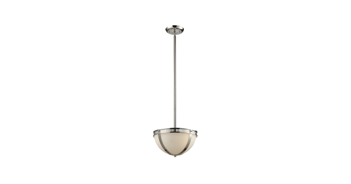 Elk Lighting 10" Height Transitional 3 Light Pendant with a Glass Bowl ...