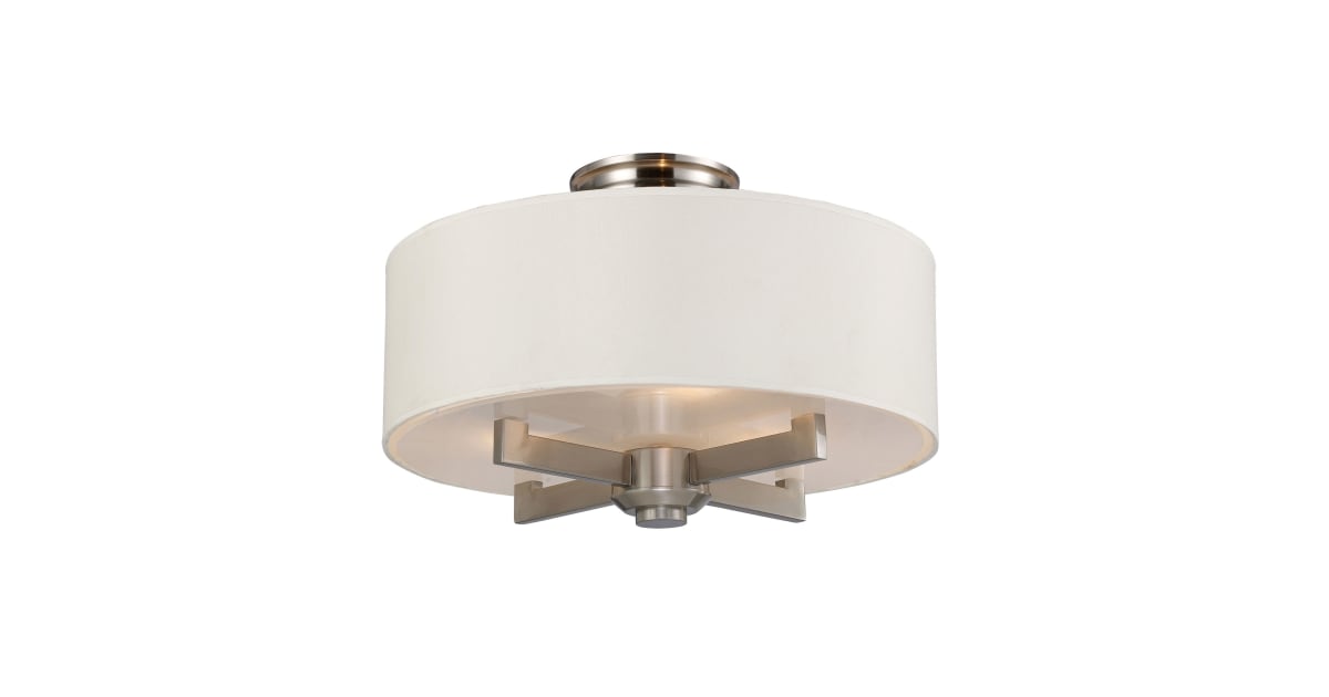 Elk Lighting 20152/3 12" Height 3 Light Semi Flushmount Ceiling Fixture ...