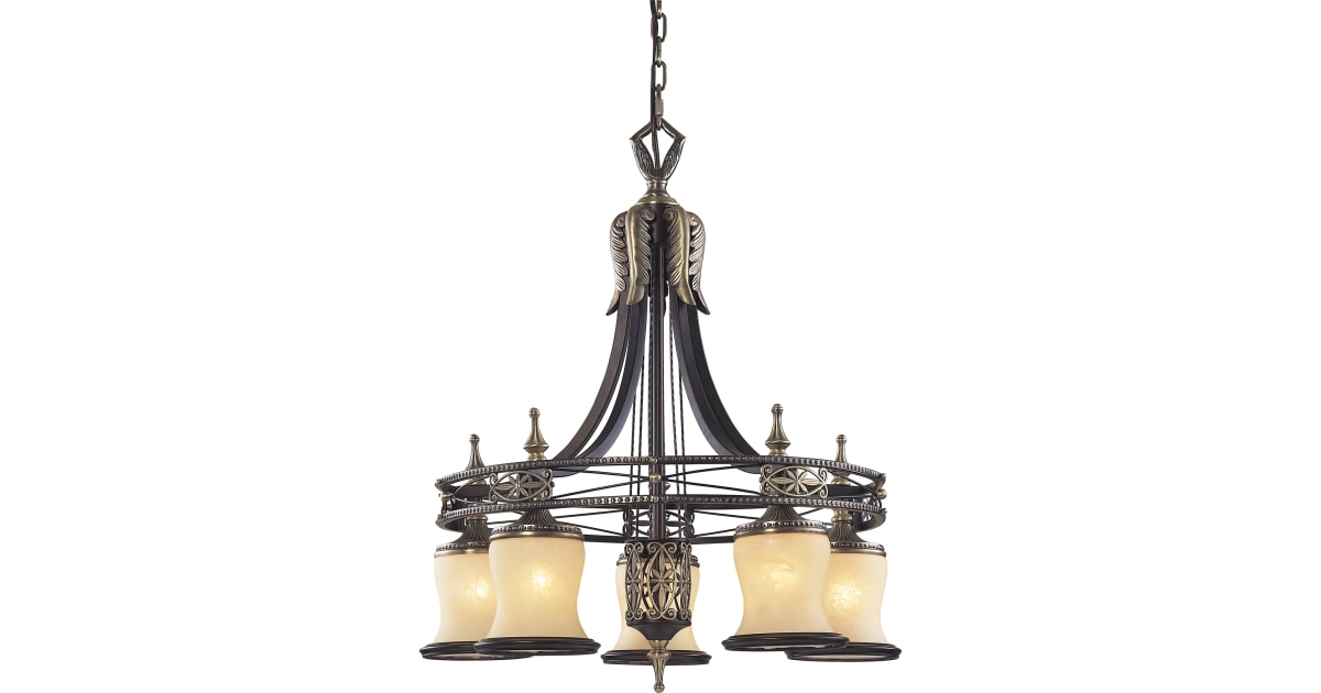 Elk Lighting 2430/5 Georgian Court 5 Light 2 Tier Chandelier | Ferguson ...