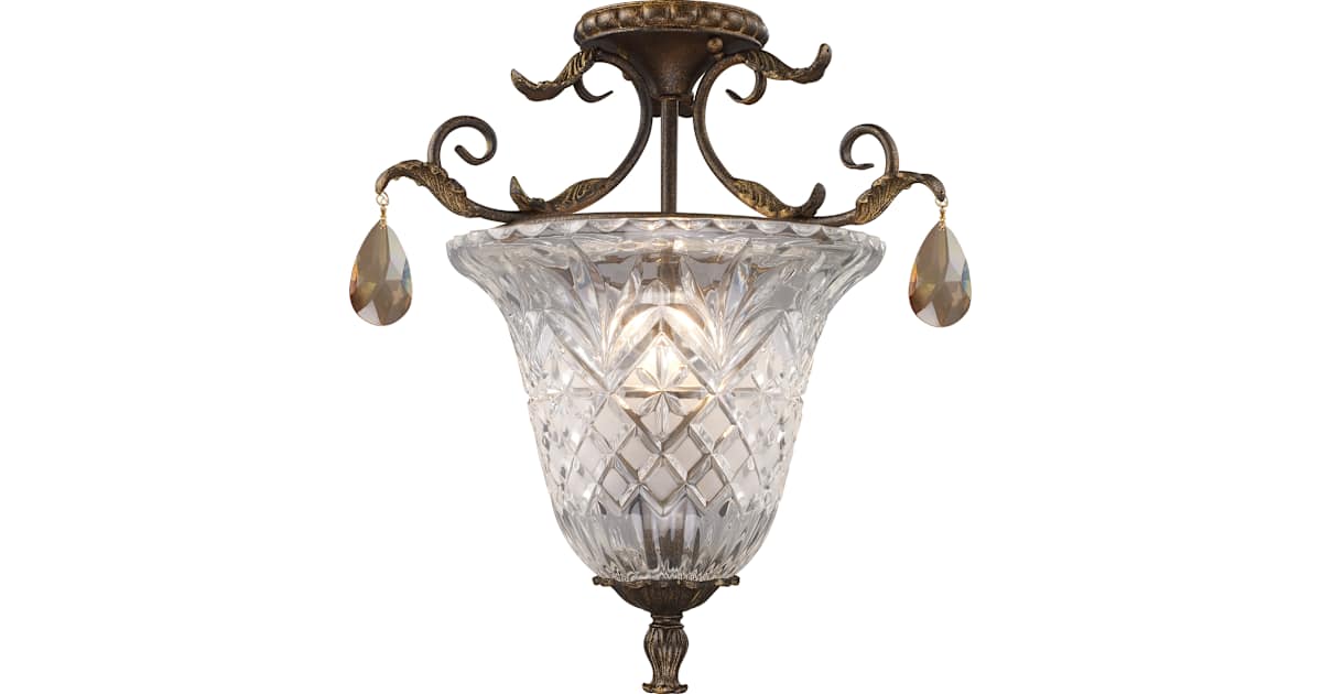 Elk Lighting 2 Light Semi Flush Ceiling Fixture from the Rochelle ...